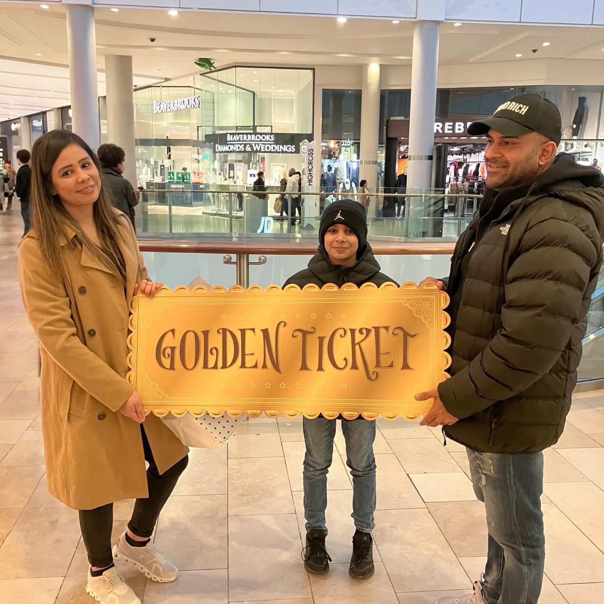 Family ‘gobsmacked’ after winning’Golden Ticket’ at Highcross Leicester ...